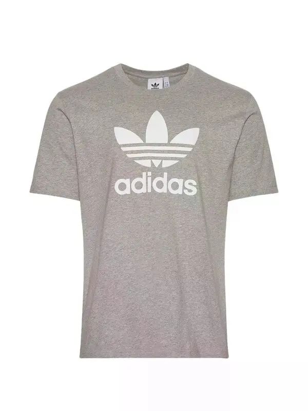 Adidas Trefoil Logo-print T-shirt - Grey