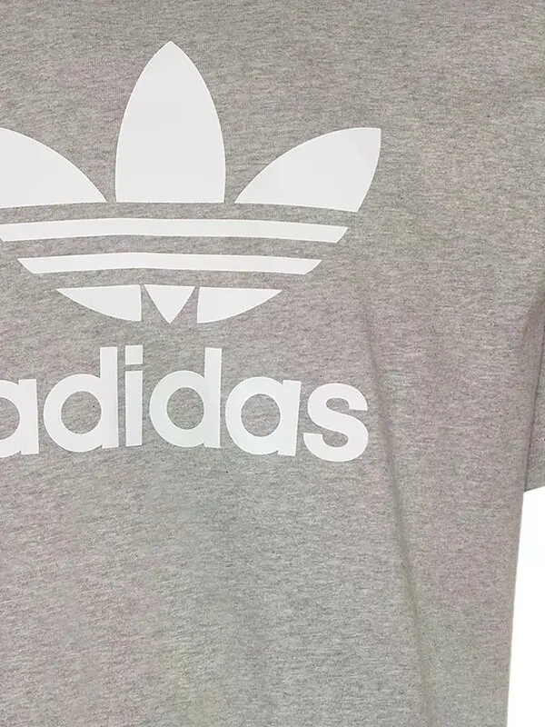 Adidas Trefoil Logo-print T-shirt - Grey