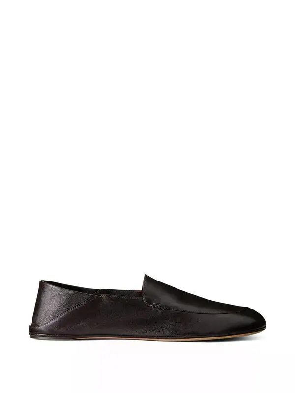 Calvin Klein Square-toe Leather Boat Shoes