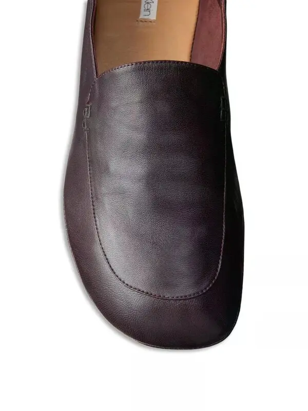Calvin Klein Square-toe Leather Boat Shoes