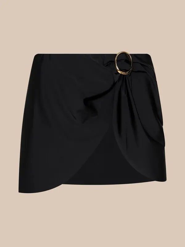 L'Agence Chandra Mini Cover-up Skirt - Black