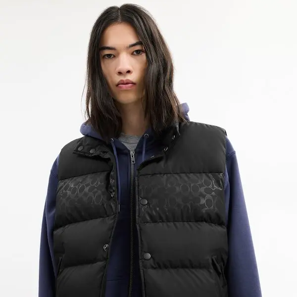 COACH OUTLET Coach Reversible Colorblock Puffer Vest