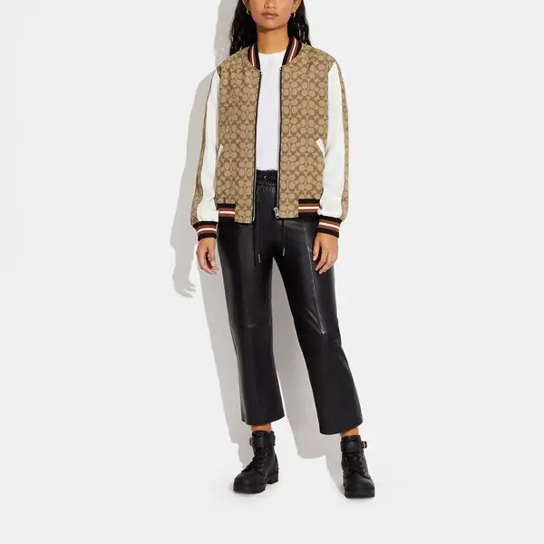 COACH OUTLET Coach Signature Souvenir Bomber Jacket
