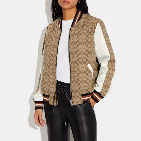 COACH OUTLET Coach Signature Souvenir Bomber Jacket
