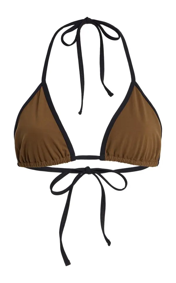 TOTEME Triangle Tie Back Bikini Top - Brown