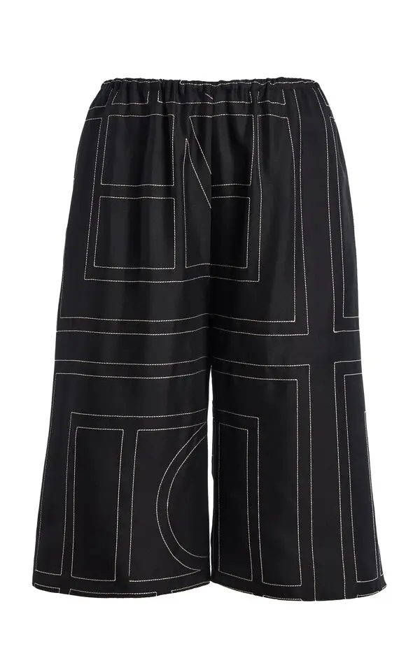 TOTEME Monogram Organic Silk Culottes - Print