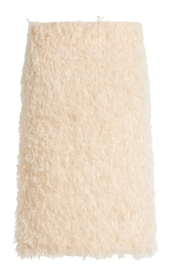 TOTEME Feathered-finish Jersey Midi Skirt - Neutral
