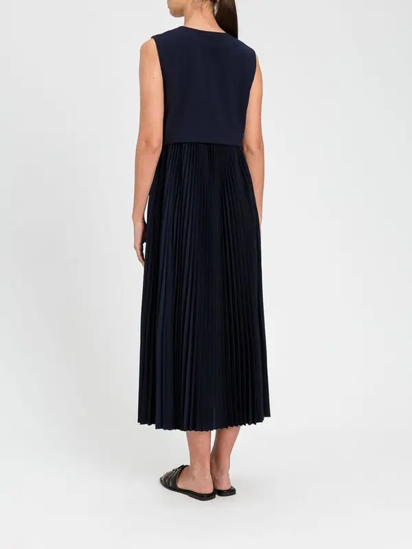 TWINSET Pleated Crepe Midi Dress