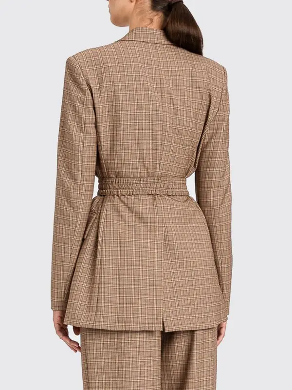 TWINSET Tailored Checkered Blazer With Belt