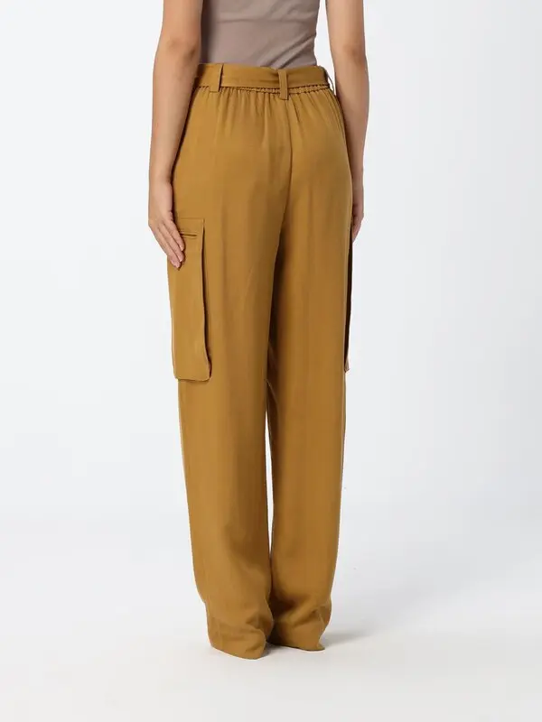 TWINSET Lyocell Belted Cargo Trousers