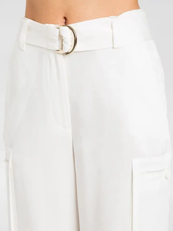 TWINSET Tailored Cargo Pants With Belt Detail