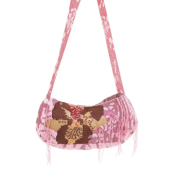 MANUELA CABRALES Nodosa Crystal Beads Handbag