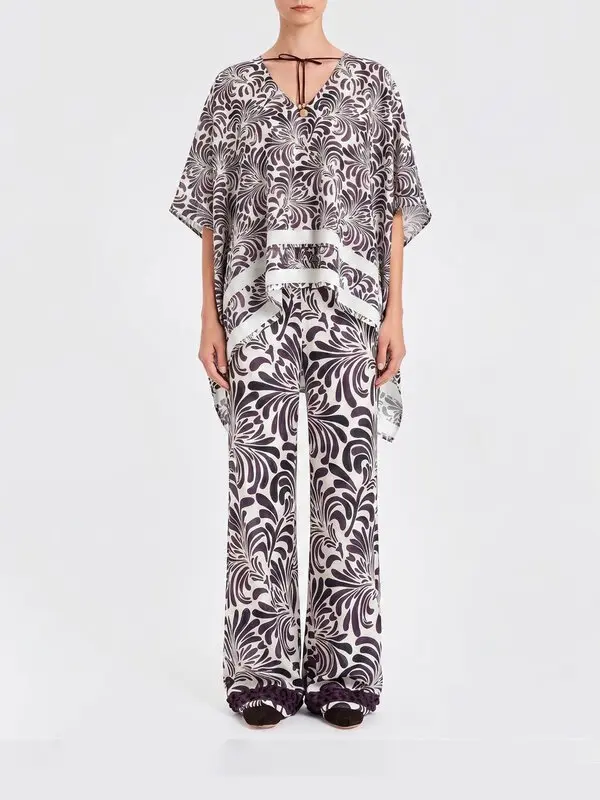TWINSET U & B Printed Kaftan Top