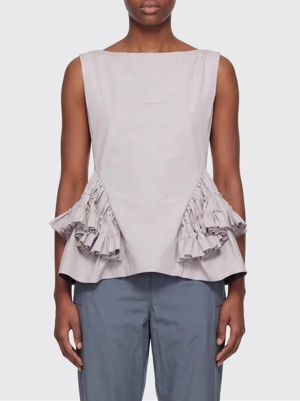 Dries Van Noten Sleeveless Top With Ruffled Details