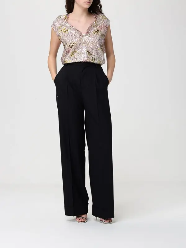 Alberta Ferretti Belted Palazzo Trousers