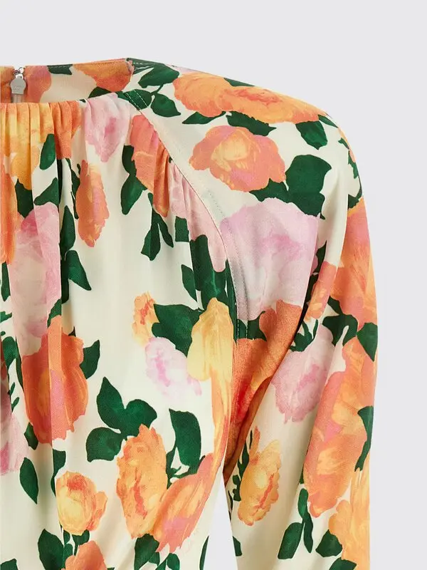 Stella McCartney Floral Ruched Mini Dress - Pink