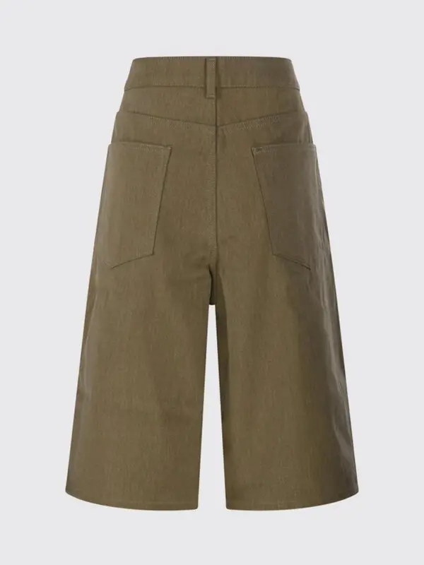 RÓHE High-waisted 5-pocket Knee-length Bermuda Shorts - Green