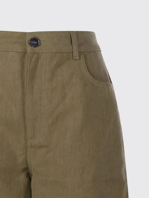 RÓHE High-waisted 5-pocket Knee-length Bermuda Shorts - Green