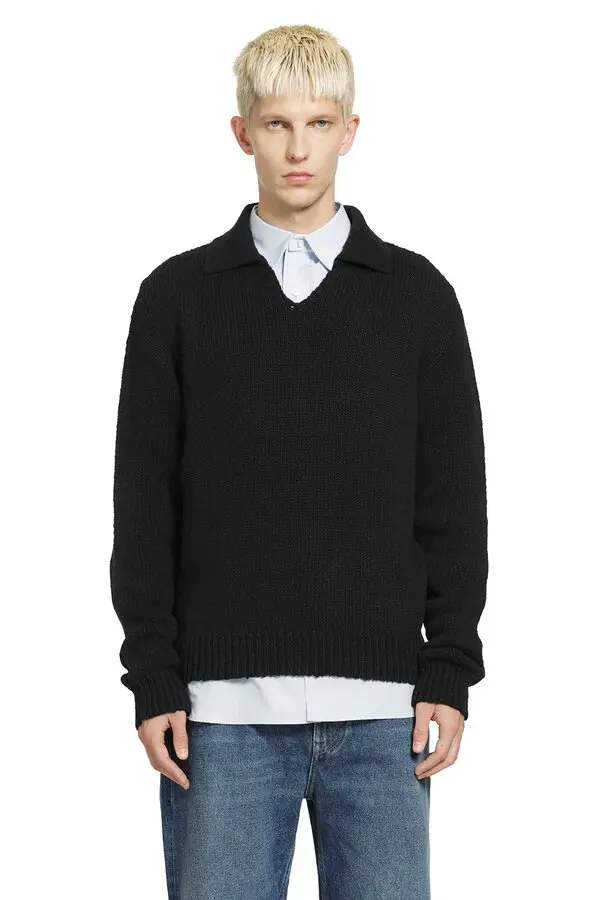 THE ROW Keegan Cotton And Linen Blend V-neck Knit Top