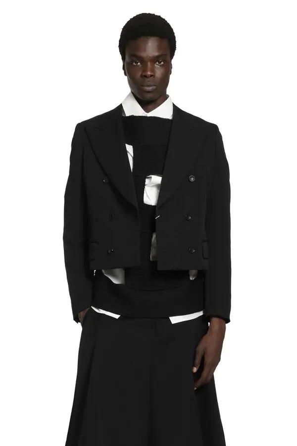 Comme Des Garçons Double-breasted Cropped Blazer