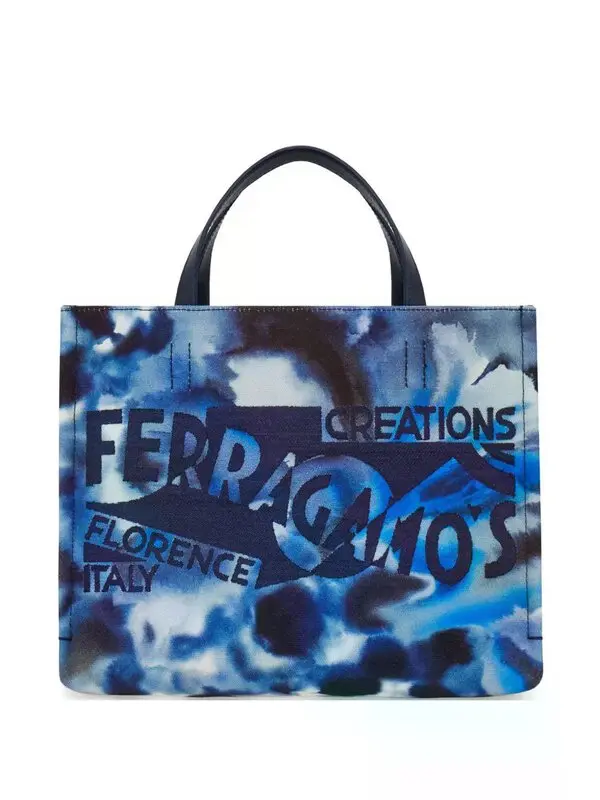 FERRAGAMO Carnation Print Tote Bag
