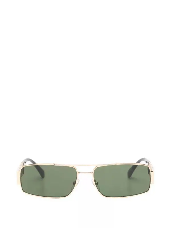 Versace Greca Rectangle-frame Sunglasses - Gold