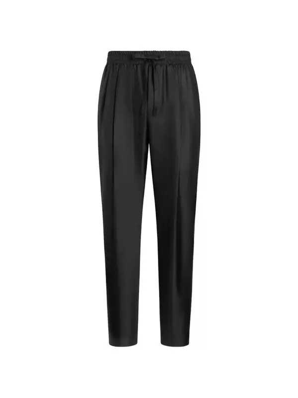 Dolce & Gabbana Silk Twill Jogging Trousers - Black