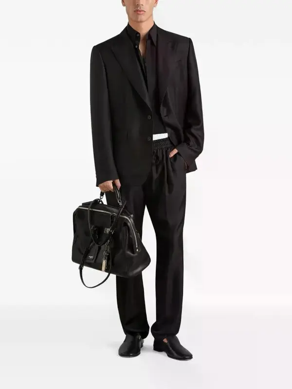 Dolce & Gabbana Silk Twill Jogging Trousers - Black