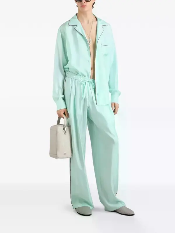 Dolce & Gabbana Vanity Silk Trousers - Blue