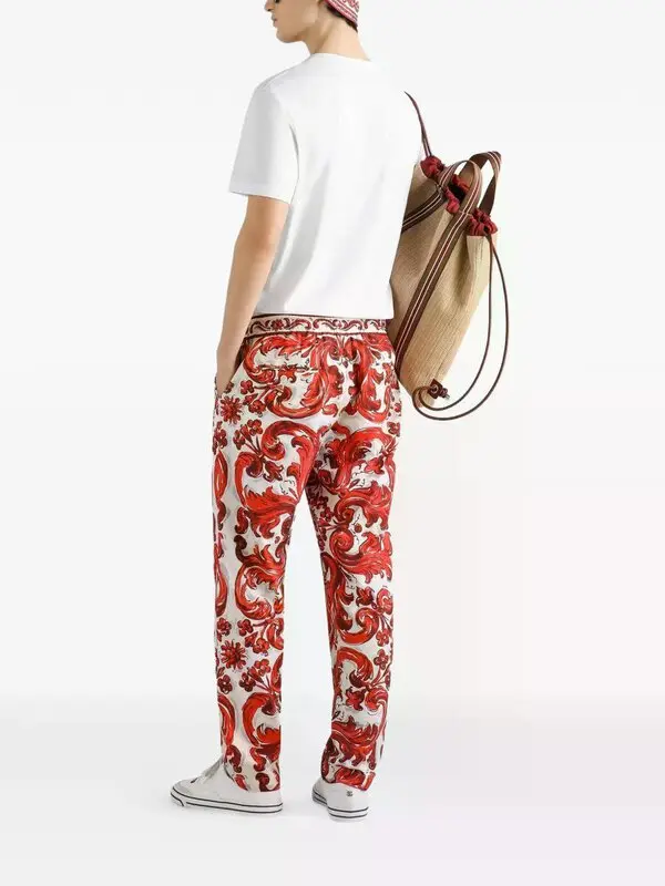 Dolce & Gabbana Majolica Print Jacquard Jogging Trousers