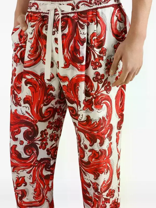 Dolce & Gabbana Majolica Print Jacquard Jogging Trousers