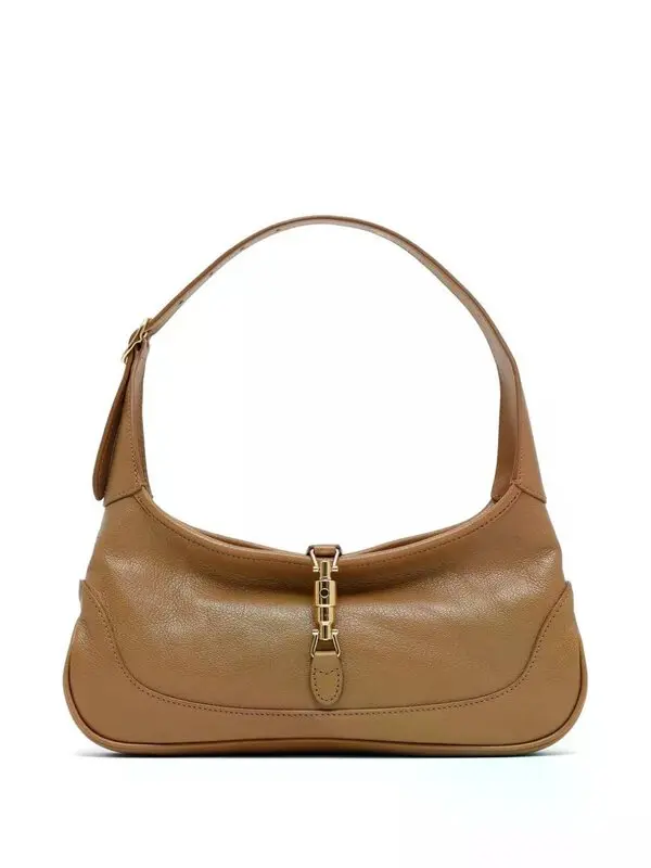 Gucci Jackie Grainy Leather Shoulder Bag - Neutrals