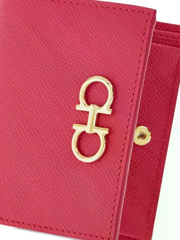 FERRAGAMO Gancini Compact Wallet - Pink