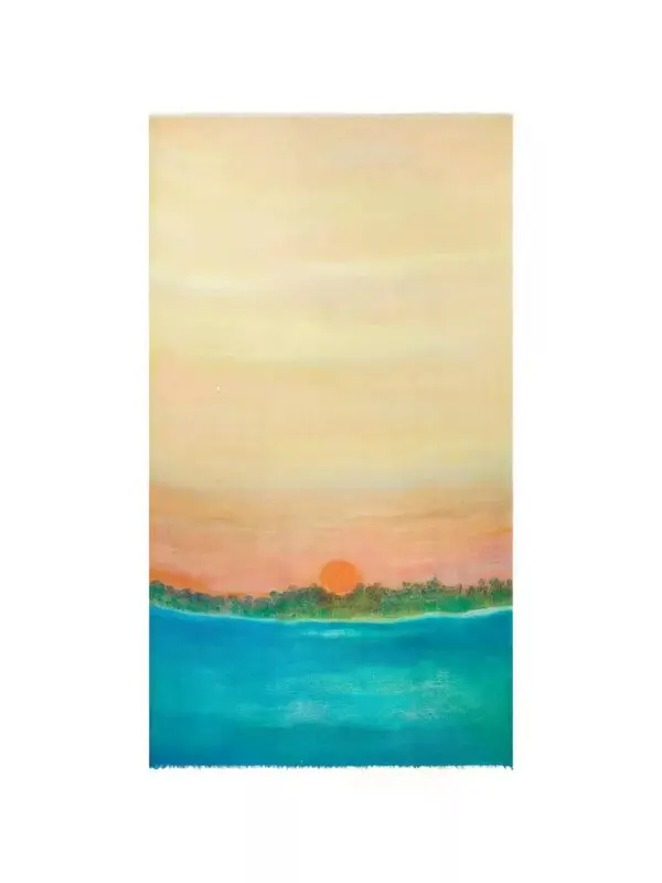 DONDE ESTEBAN Formentera Landscape-print Pareo - Yellow