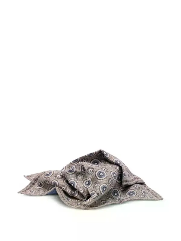 Brunello Cucinelli Patterned-jacquard Pocket Square - Neutrals