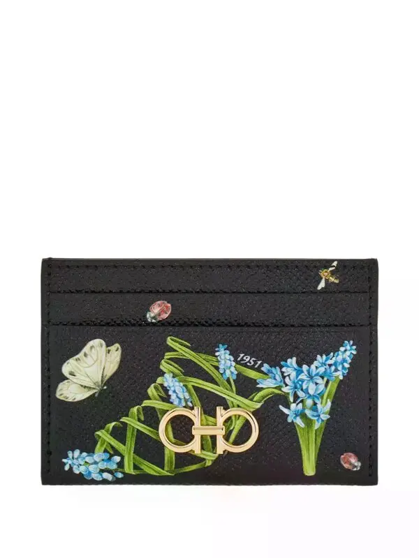 FERRAGAMO Gancini Credit Card Holder - Black
