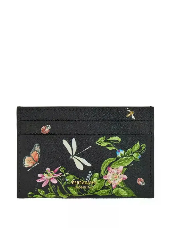 FERRAGAMO Gancini Credit Card Holder - Black