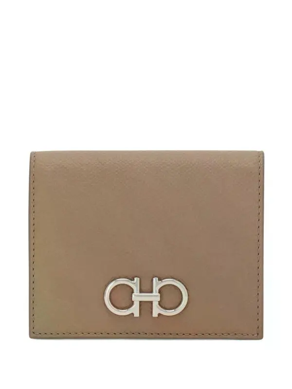 FERRAGAMO Gancini Compact Wallet - Neutrals