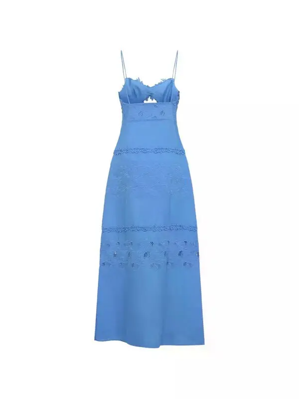 Ermanno Scervino Lace-trimmed Cut-out Midi Dress