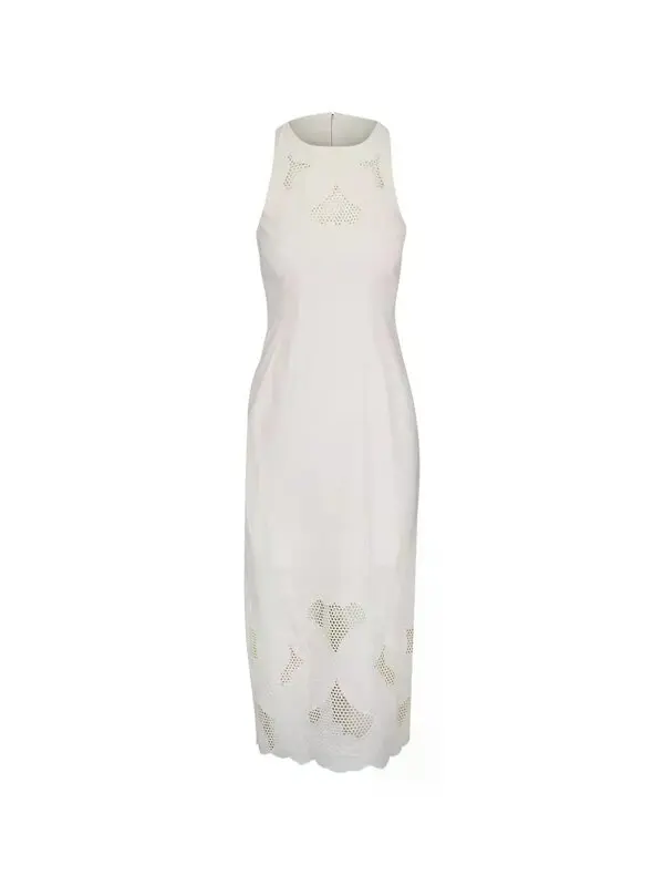 Veronica Beard Broderie Anglaise Sleeveless Dress - White