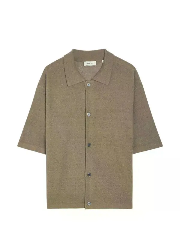 FRAME Short-sleeve Button-down Linen Shirt