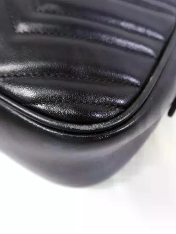 Gucci Gg Marmont Leather Shoulder Bag - Black