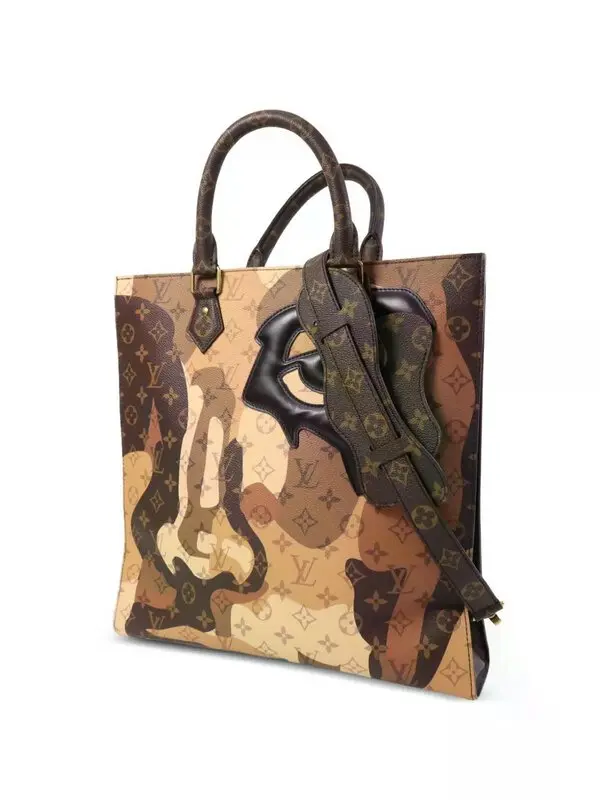 LOUIS VUITTON Monogram Sac Plat Tote Bag - Brown
