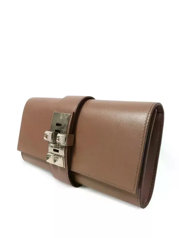 Hermès Médor Calfskin Clutch Bag - Brown