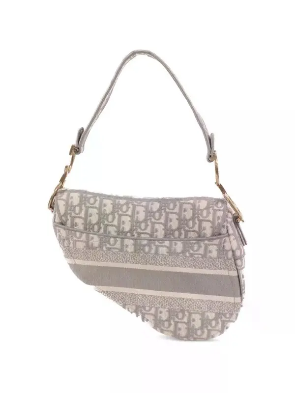 Dior Medium Saddle Shoulder Bag - Grey