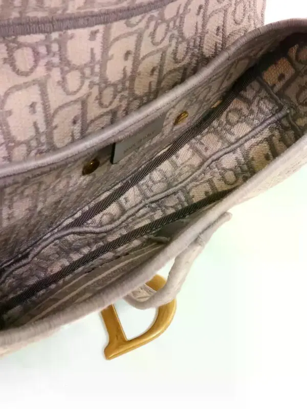 Dior Medium Saddle Shoulder Bag - Grey