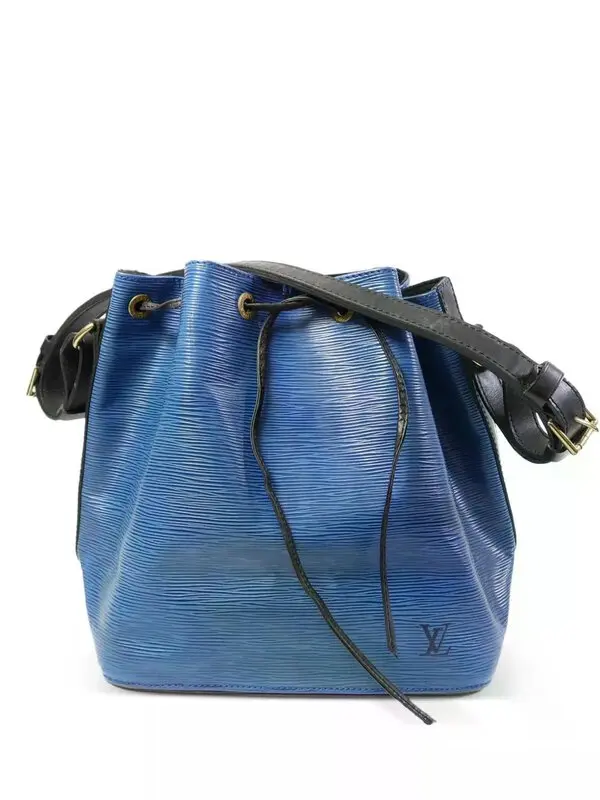 LOUIS VUITTON Petit Noe Calfskin Bucket Bag - Blue
