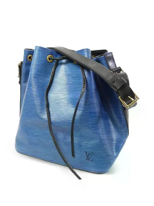LOUIS VUITTON Petit Noe Calfskin Bucket Bag - Blue