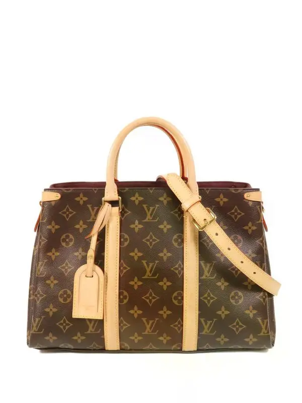 LOUIS VUITTON Monogram Canvas Soufflot Mm Tote Bag - Brown
