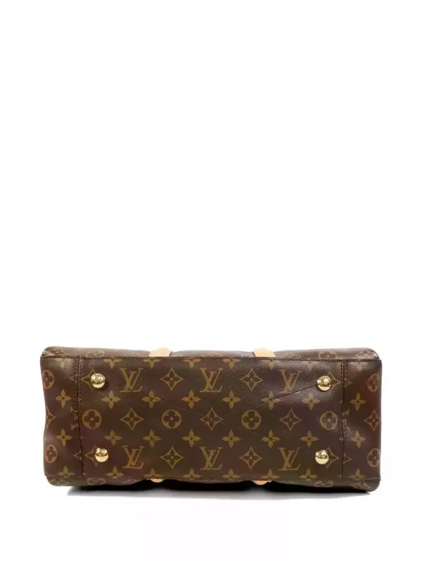 LOUIS VUITTON Monogram Canvas Soufflot Mm Tote Bag - Brown